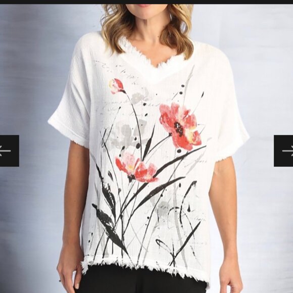 Jess & Jane | Tops | Jess Jane Size 2x Blouse Top White Gauze ...